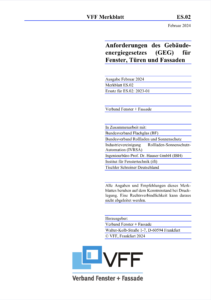 Merkblätter - VFF Verband Fenster + Fassade